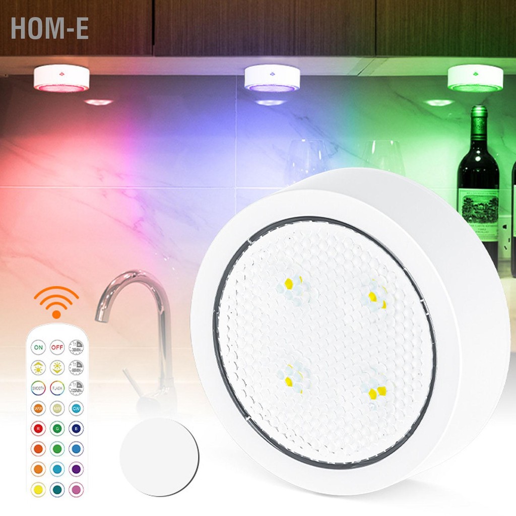 Hom-E ไฟเด็กซน 3 ชิ้นพร้อมเอฟเฟกต์สีสัน RGB ระยะไกล LED แบตเตอรี่ ...