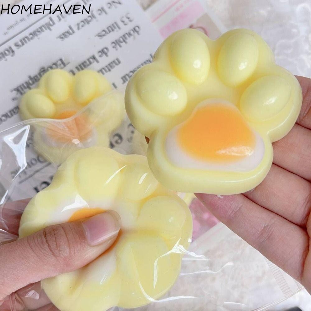 Homehaven Mini Cat Paw Squeeze ของเล่น,สามสี Rainbow Poached ไข่การ์ตูน ...
