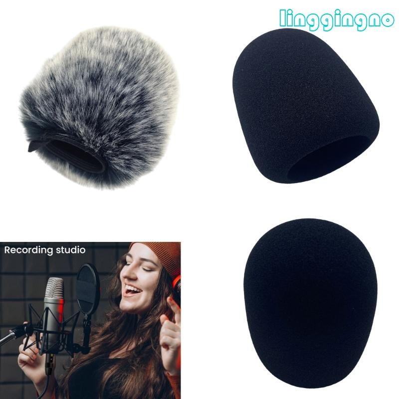 Rr Mic โฟมกระจก Furry กระจกกระจก Mic ฝาครอบไมโครโฟน Muff ฝาครอบกระจก ...
