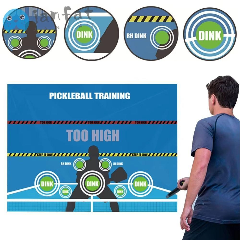 Janfat แผ่นฝึกซ้อม Pickleball, การฝึกอบรม 120x90 ซม.Pickball Dink Wall ...