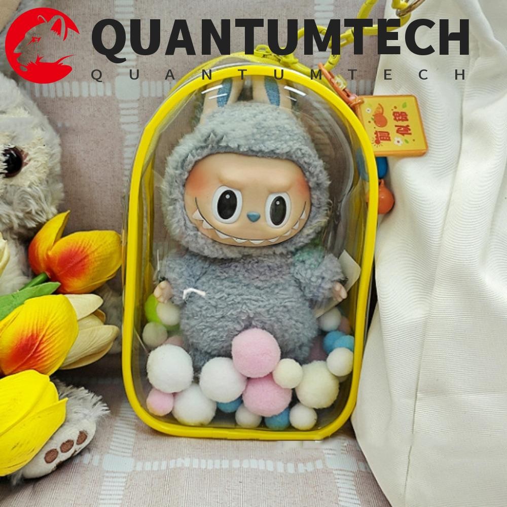 QUANTUMTECH Labubu ตุ๊กตาเก็บกระเป๋า,รักพวงกุญแจฝุ่น Labubu กระเป๋า,ของเล่นอุปกรณ์เสริม Space ...