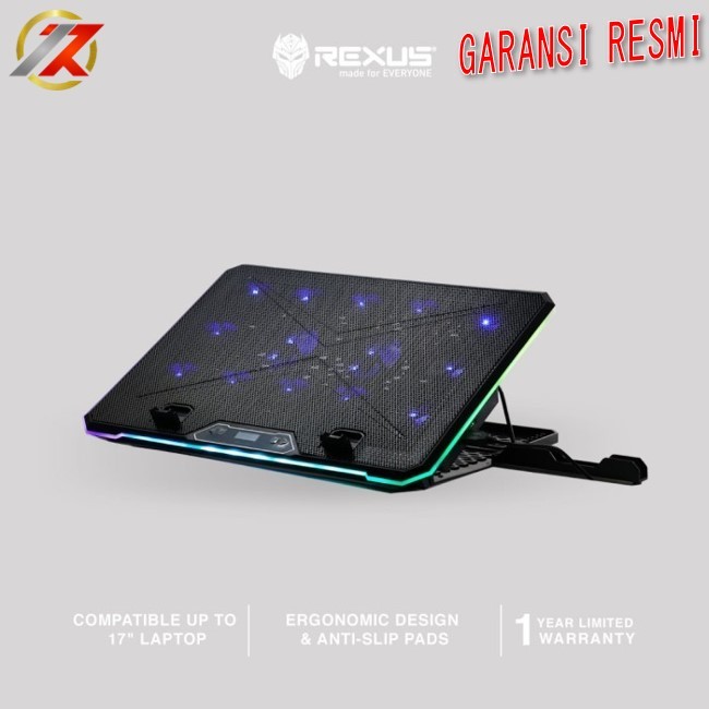 REXUS BREEZE B165 BLACK RUNNING RGB COOLINGPAD 14 พัดลม Cooling Pad ...