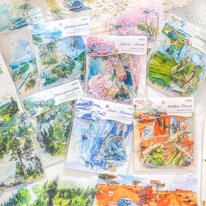 KOWEI 15 ชิ้น [Trailing Journey Series] Mountain And Forest Themed ภูมิ ...