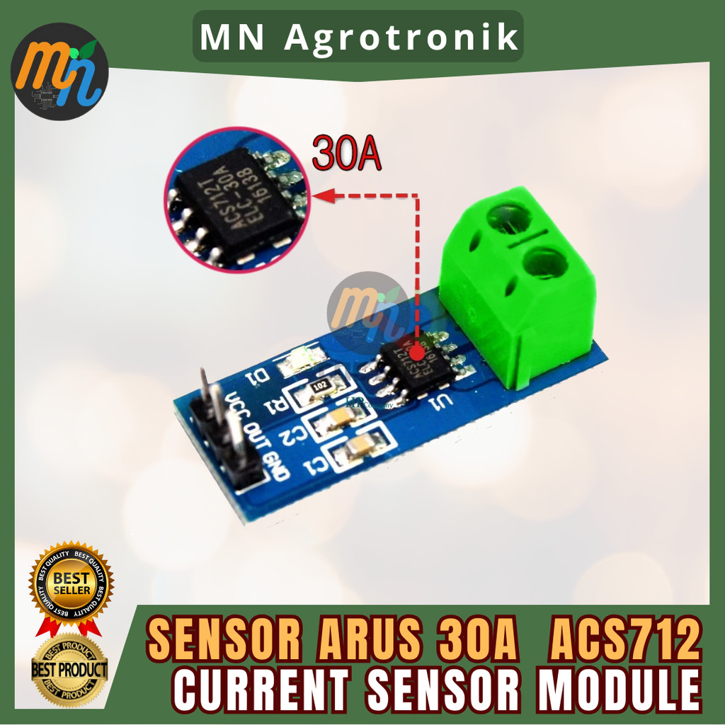 CURRENT SENSOR 30A CURRENT ACS712 ACS712ELC-30A โมดูล | Shopee Thailand