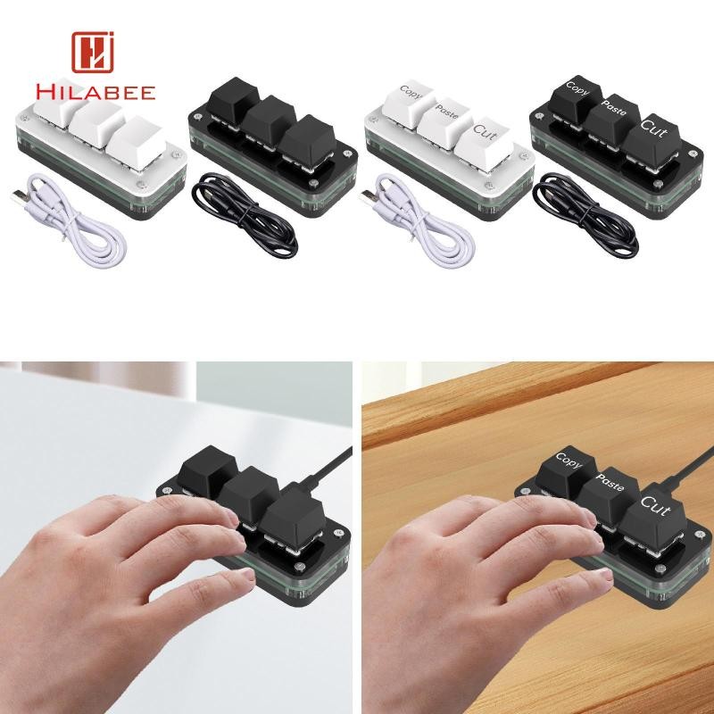 [hilabee] Mini 3 Key Key Key Keypad Mechanical Gaming Keyboard มุมโค้ง ...