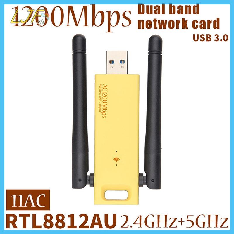 Ljf 1200M ความถี่คู่ 2.4G 5.8G WIFI Realtek RTL8812AU USB WIFI อะแดปเต ...