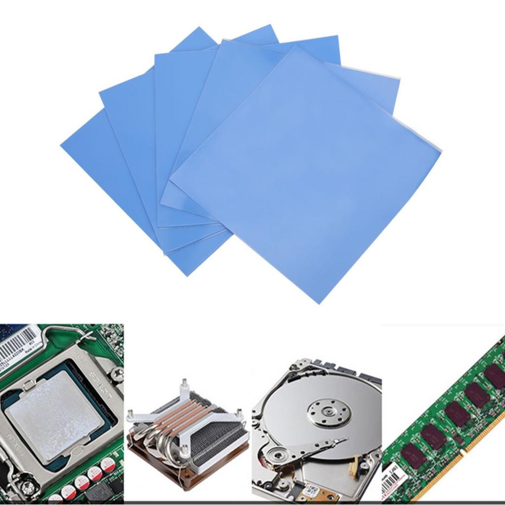 5 ชิ้นซิลิโคนการนำความร้อน Pad CPU GPU Conduction แผ่น 100x100x0.5 WPD ...