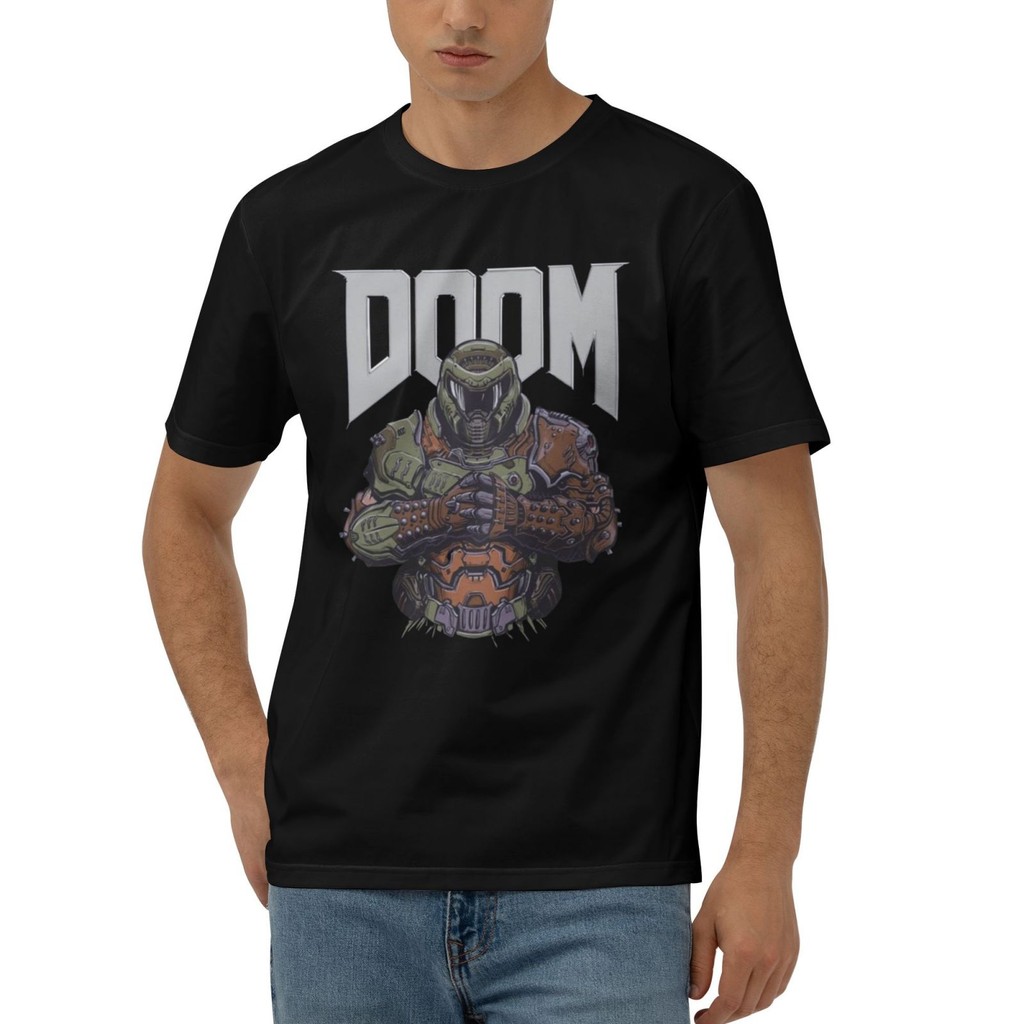 เสื้อยืดผ้าฝ้าย Doom Eternal Game Slayer Skull | Shopee Thailand