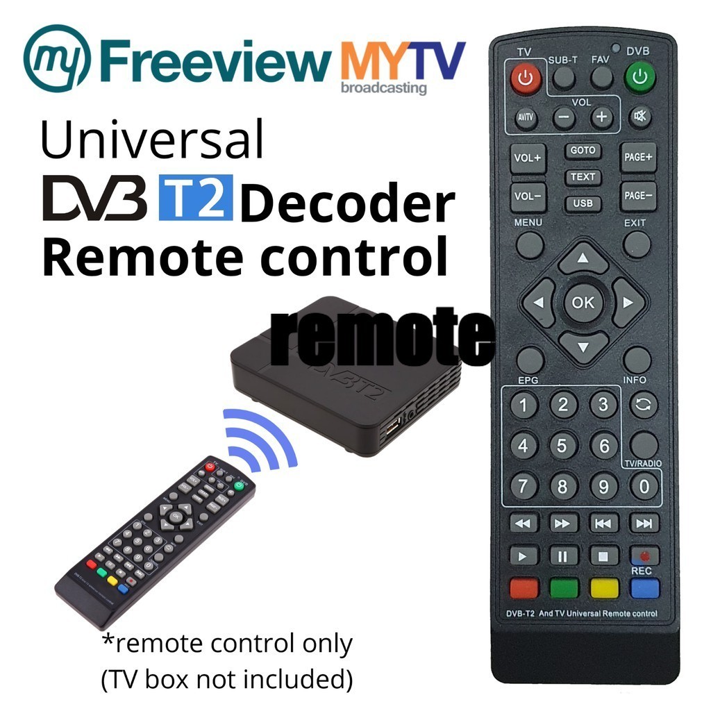 Universal My freeview ถอดรหัส MYTV รีโมทคอนโทรล DVB-T2 DVBT2 ชุดทีวี ...