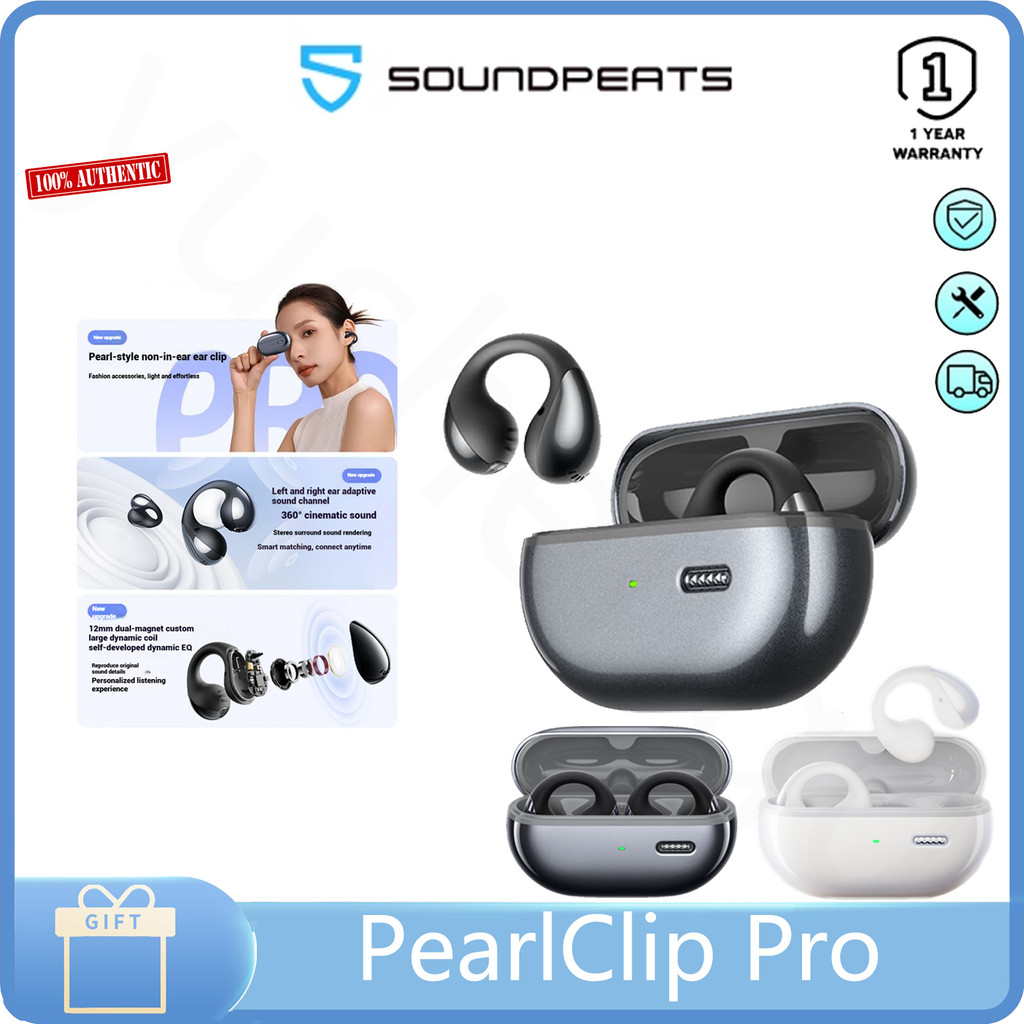 SoundPEATS PearlClip Pro True Wireless ear Clip earbuds Out of ear Open ...