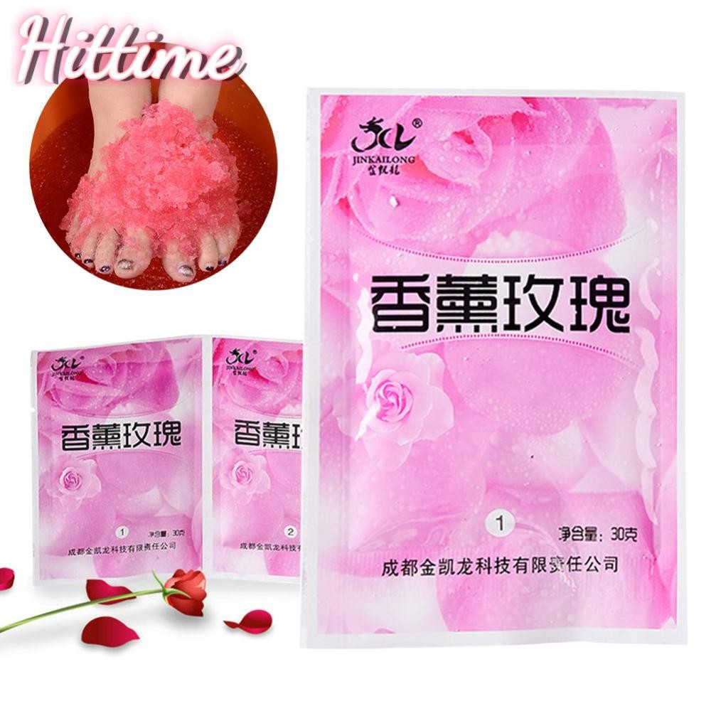 Hittime 10 ชิ้น/5 ชุด Rose Bubble Bath Powder แช่เท้าคริสตัลคริสตัลโคลน Body Foot Salt Spa ขัด ...