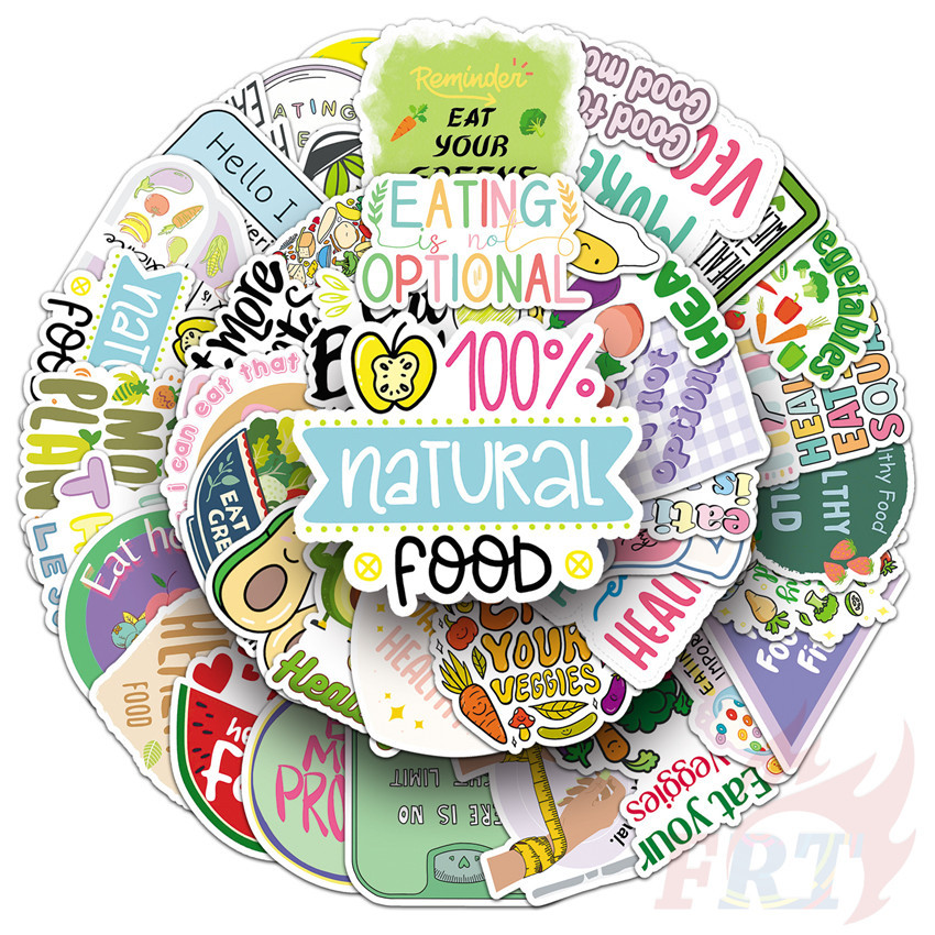 50ชิ้น/เซ็ต Funny Healthy Diet Slang Art Series 01 สติ๊กเกอร์ Diy ...