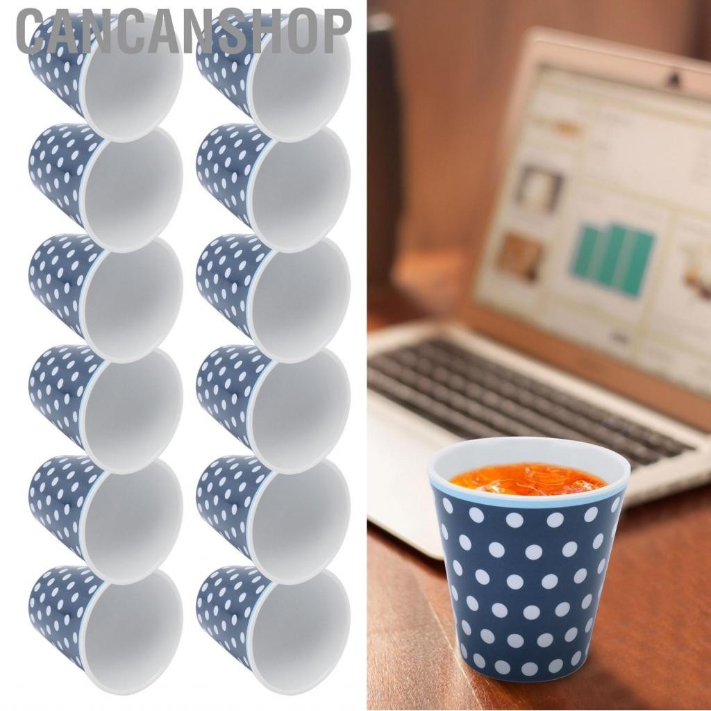 Cancanshop 12 ชิ้นถ้วยนม AntiScalding เมลามีน BlueDots รูปแบบ Drinkware ชุดสำหรับบ้าน | Shopee ...