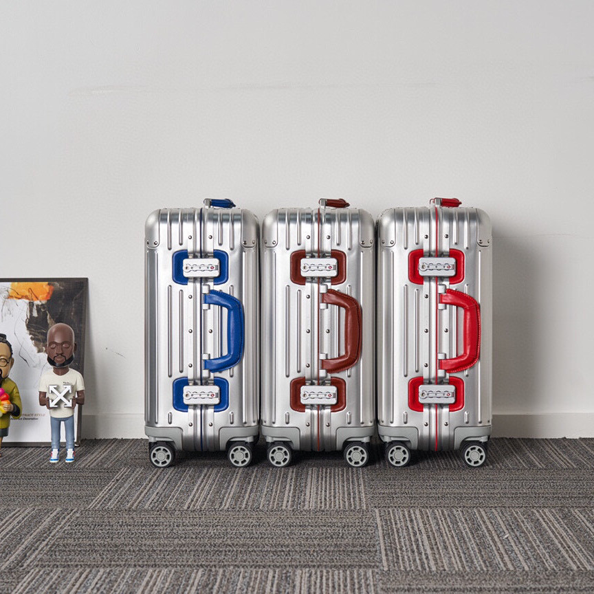 RMW Rimojia อลูมิเนียมมือจับหนังอลูมิเนียมแมกนีเซียมอัลลอยด์กระเป๋า ...