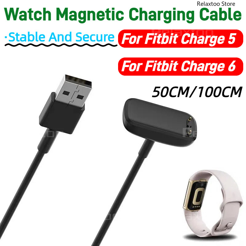 สําหรับ Fitbit Charge 5 6 Charge5 Charge6 เปลี่ยนสายชาร์จ USB สายไฟ Fitbit Luxe อะแดปเตอร์แท่น ...