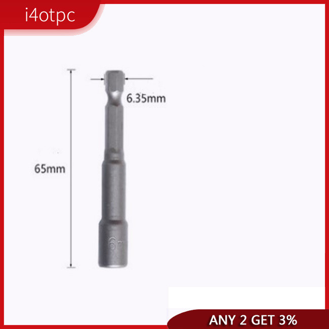 I4otpc โลหะเจาะบิตหกเหลี่ยม Nut Locator สกรูไดรฟ์เจาะบิตสําหรับเครื่องมือไฟฟ้า 6m-11m | Shopee ...