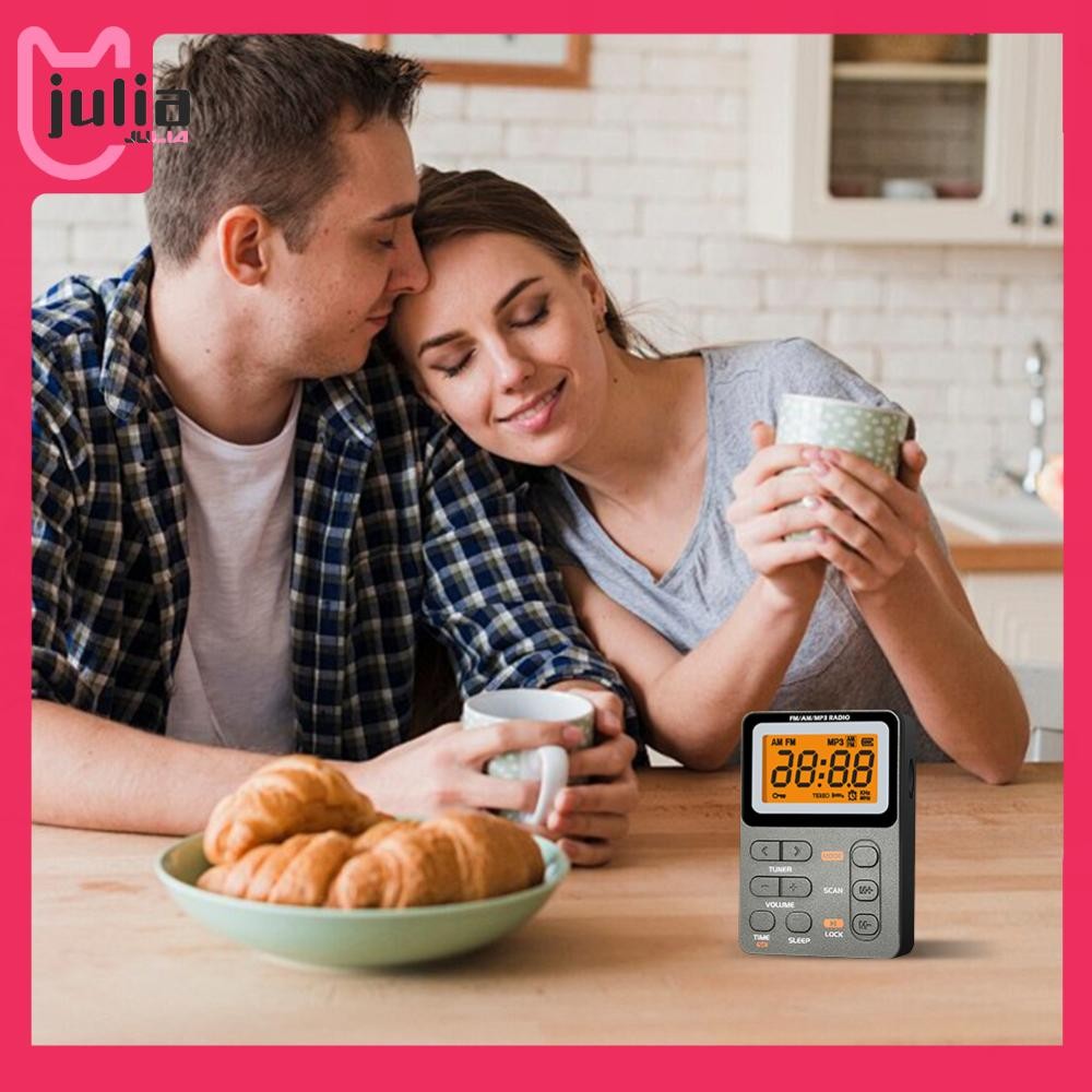 [Julia1.th] วิทยุพกพา AM FM พร้อมหูฟังสเตอริโอ MP3 หน้าจอ LCD วิทยุดิจิตอลสําหรับของขวัญ ...