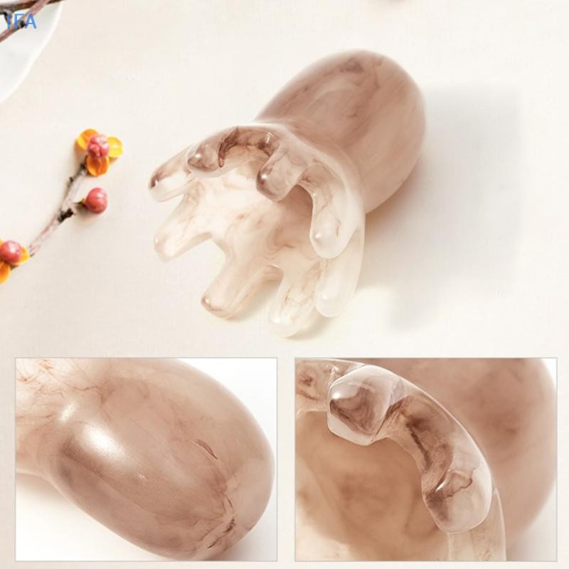 IFA Resin Octopusb หัวนวด Meridian Scraping แปรงนวดหนังศีรษะฝังเข็ม SPA ...