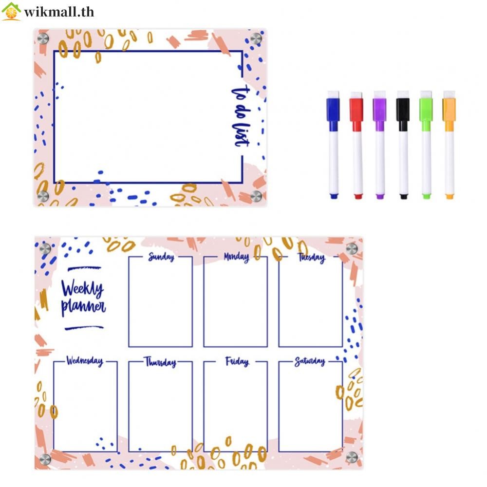 Erasable Acrylic Notepad ติดตั้งง่ายแม่เหล็กติดตู้เย็น Planner | Shopee ...