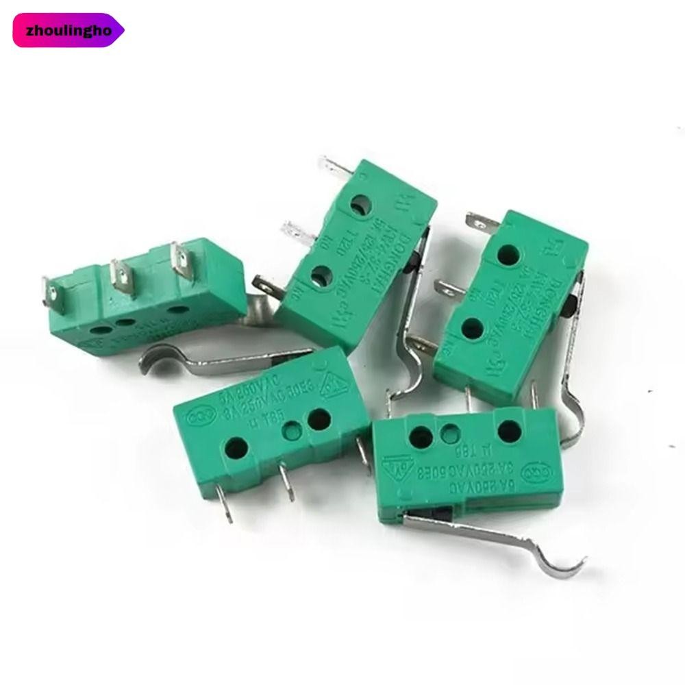 ZHOULINGHO 5PCS Micro Switch, KW4-3Z-3 AC 125V บานพับ Lever Switch, แบบพกพา 3 Terminal สีเขียว ...