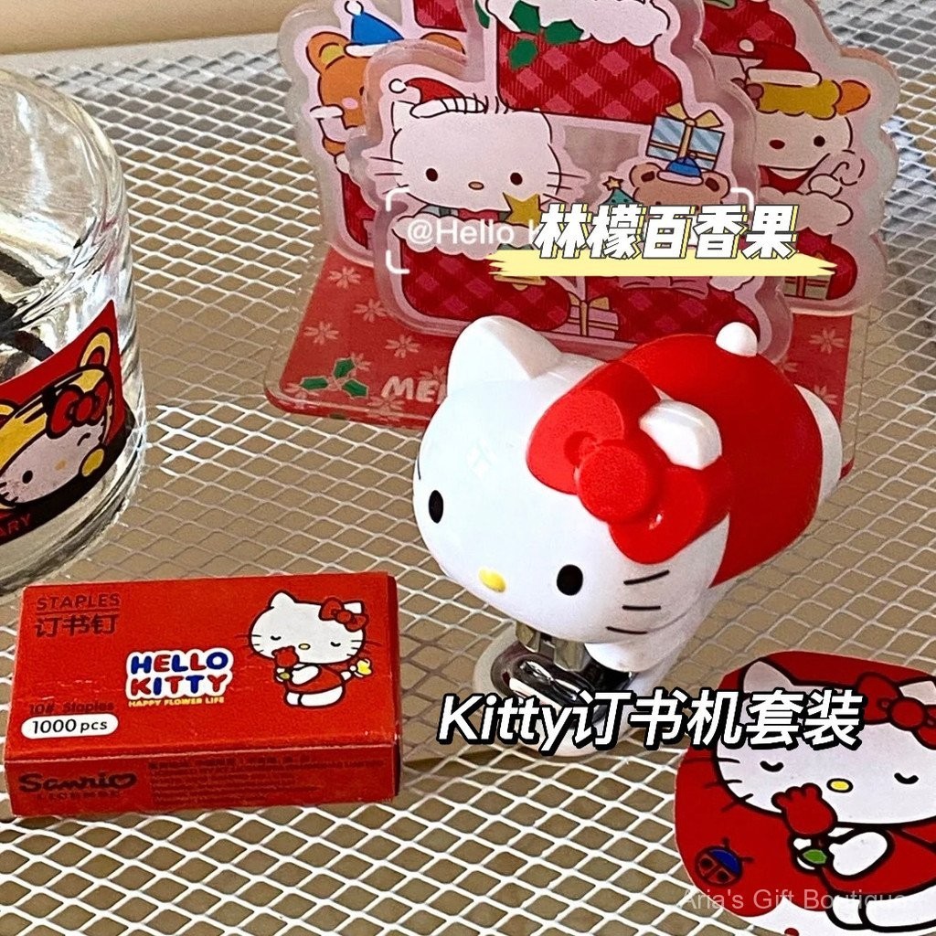 Hello Kitty Stapler Student Mini Cute Girl Heart Small Model Portable ...