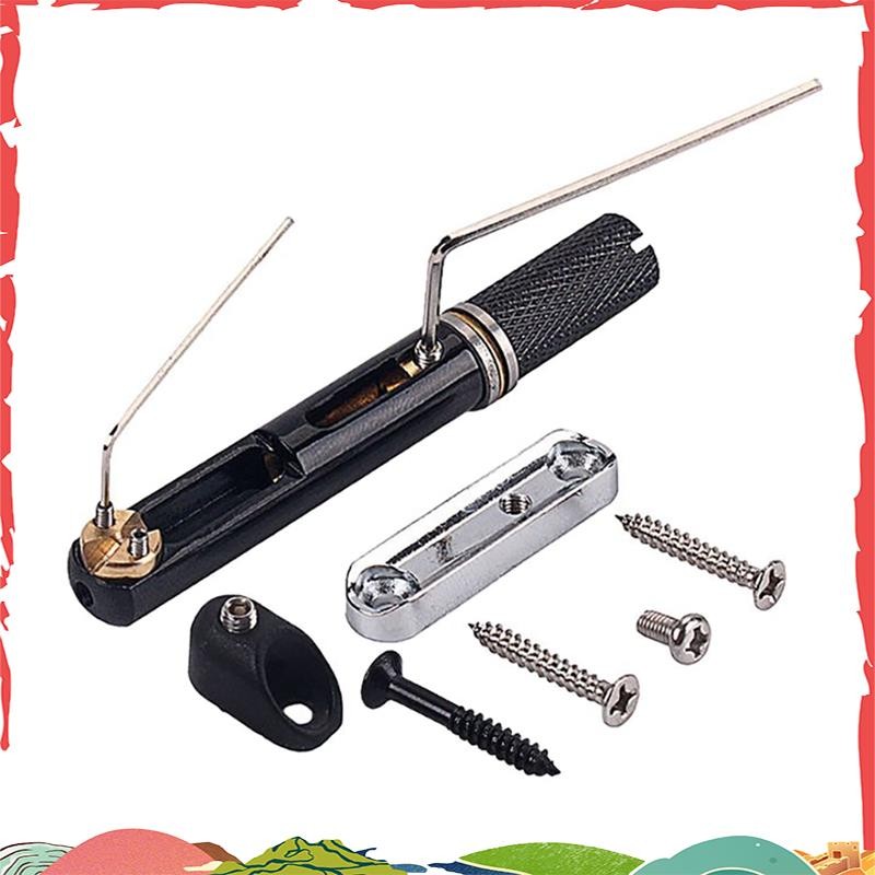 Super Black 5 Strings Nickel Single Headless Round Bar Bridges Kit ...