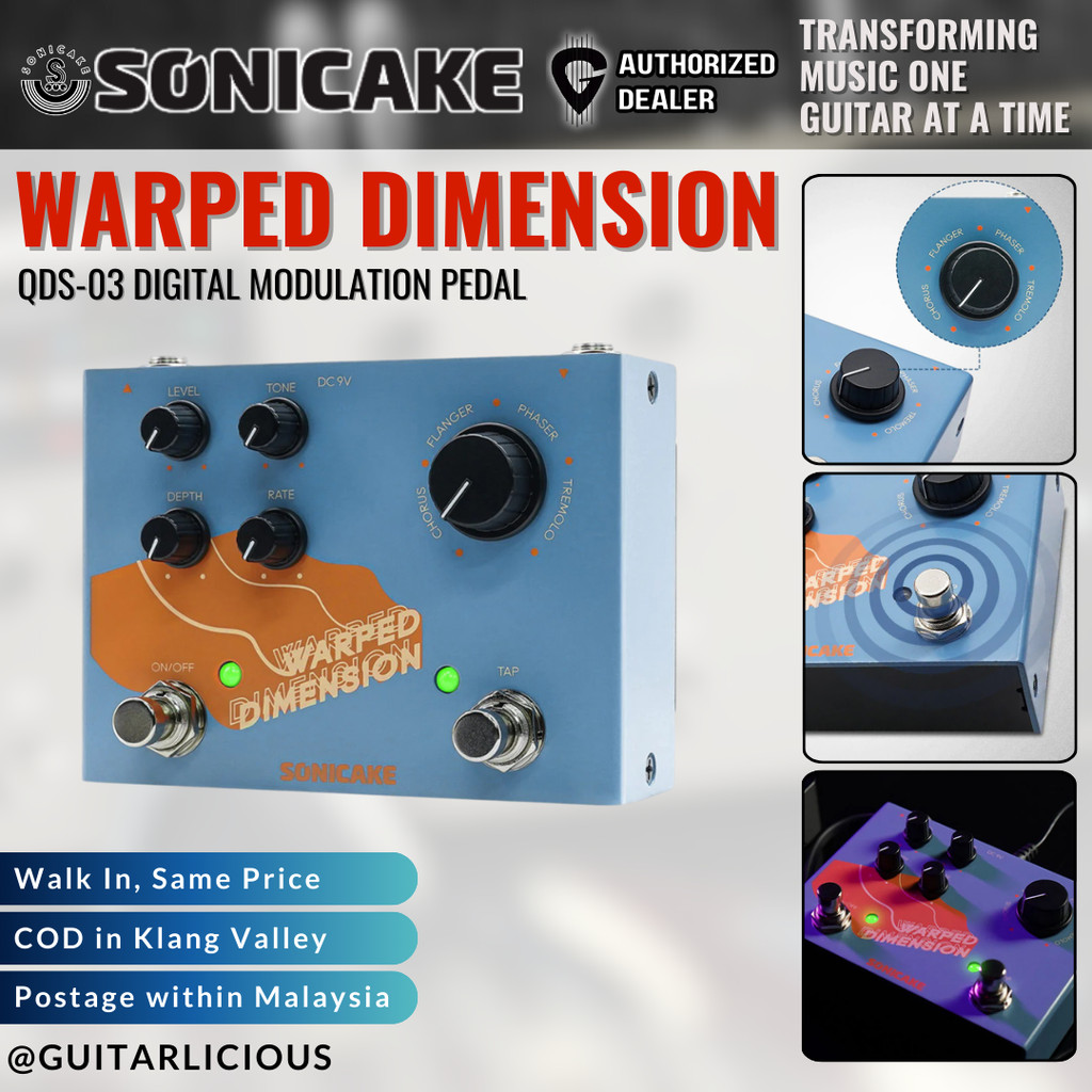 Sonicake QDS-03 Warped Dimension Digital Modulation Guitar Effects ...