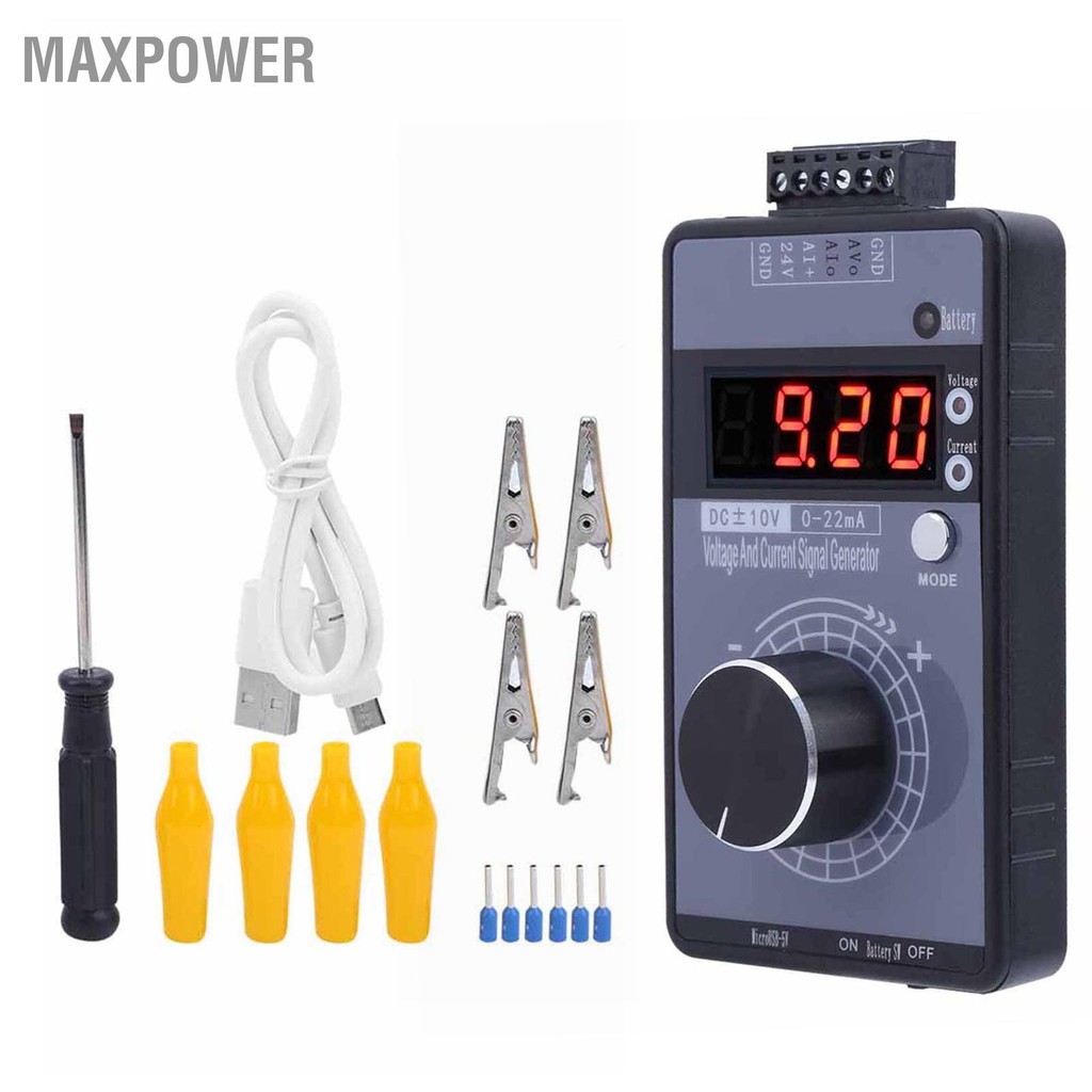 Maxpower Hand‑Held 0‑10V 0‑22mA Digital Voltage Current Signal ...