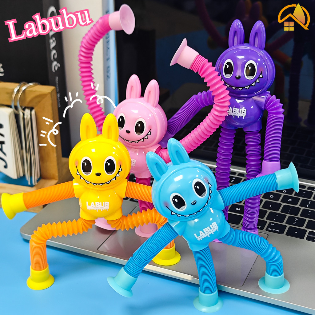 Multi Color Labubu Versatile Telescopic Tube Game - Childrens Sensory ...