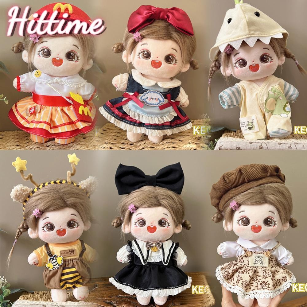 Hittime สําหรับ 20 ซม.ผ้าฝ้ายตุ๊กตา Rompers การ์ตูนตุ๊กตา Plush ชุดเปลี่ยน Lolita ชุดเล่น House ...