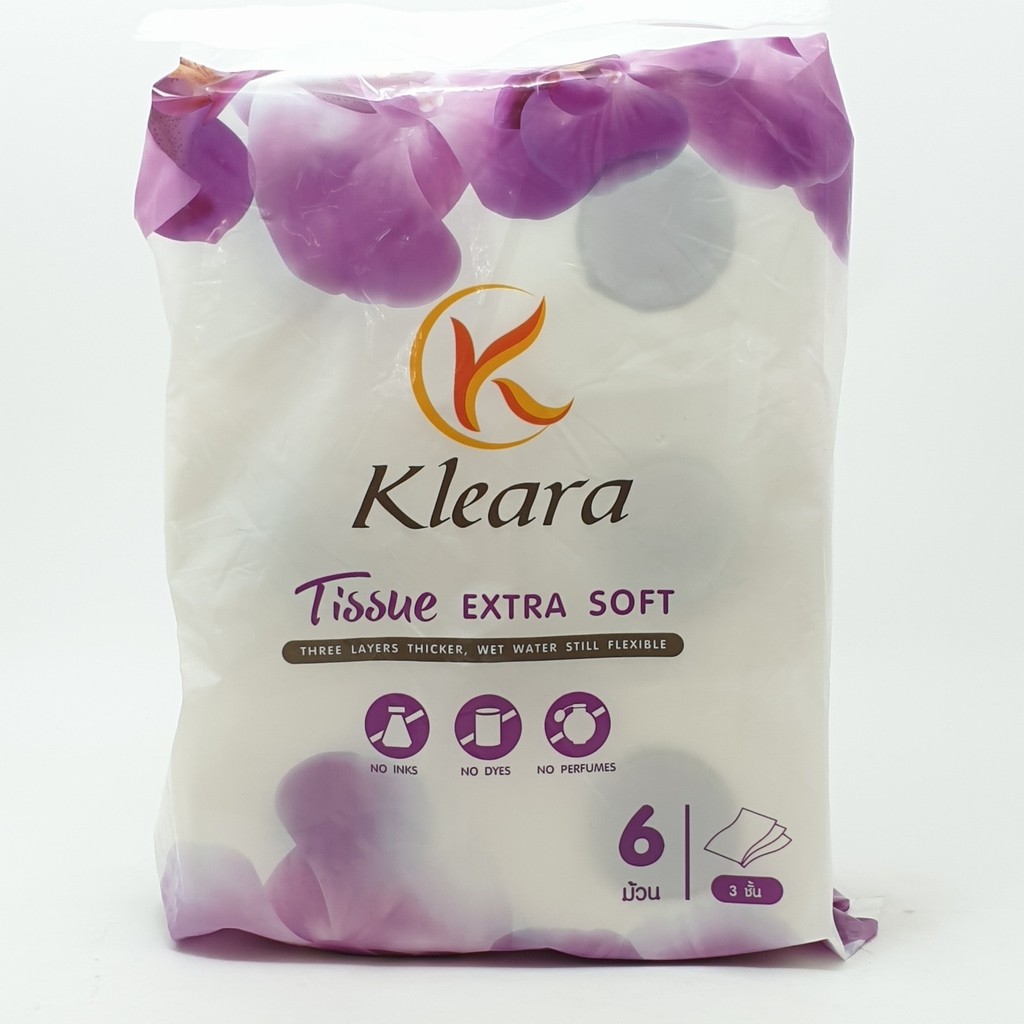 GlobalHouse KLEARA กระดาษชำระ ม้วนเล็ก 3 ชั้น หนา 100 แกรม ยาว 20 เมตร (6 ม้วน/แพ็ค) สินค้าของ ...