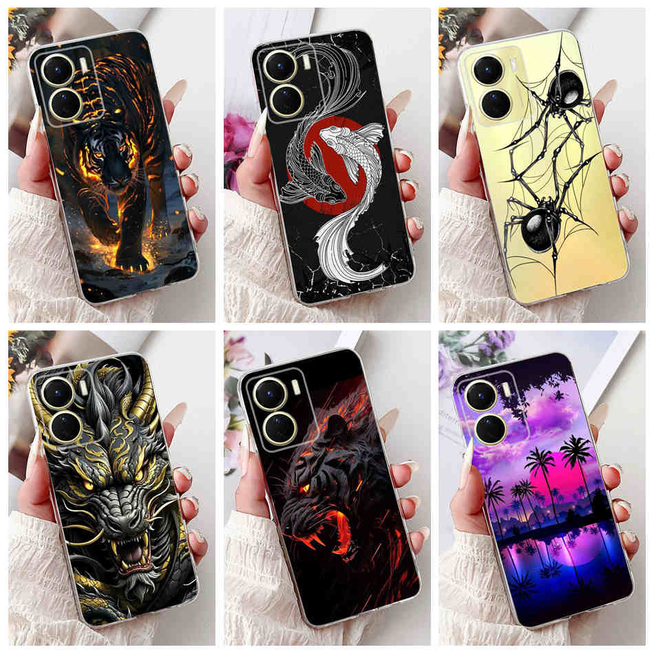 Vivo Y16 V2204 V2214 ใหม่แฟชั่น Dragon Spider สไตล์รูปแบบปลอก VivoY16 Y ...