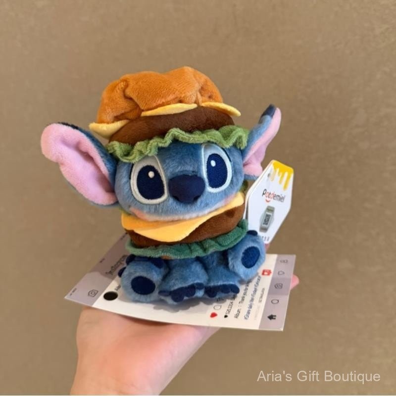 ตุ๊กตา Lilo และ Stitch Burger Stitch กระเป๋าห้อยตกแต่งรถ พวงกุญแจ ...