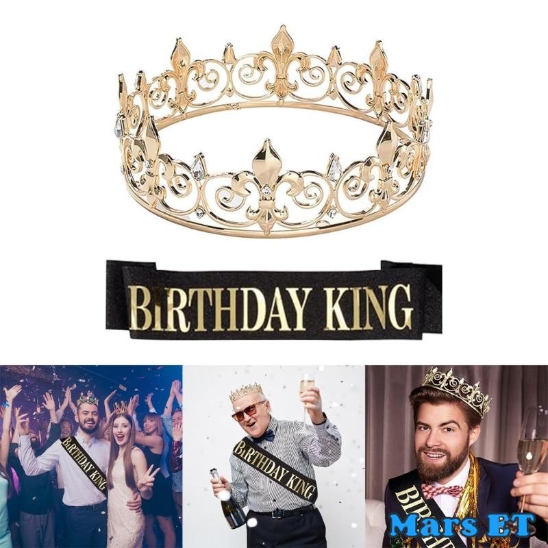 Mars Birthday Party Crown Headpiece วันเกิด Sash ชุดสําหรับชายฉลอง ...