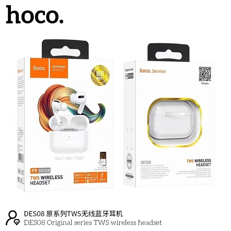 Hoco DES08 หูฟังบลูทูธไร้สาย ใช้งานได้กับทุกรุ่น Wireless Headset ...