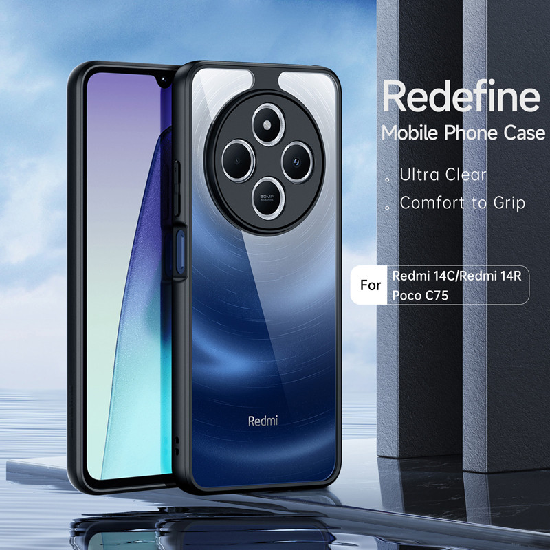 สําหรับ Xiaomi Redmi 14C, 14R, Poco C75, A4 ปลอก DUX DUCIS ยืดหยุ่น TPU + Hard PC โปร่งใส ...