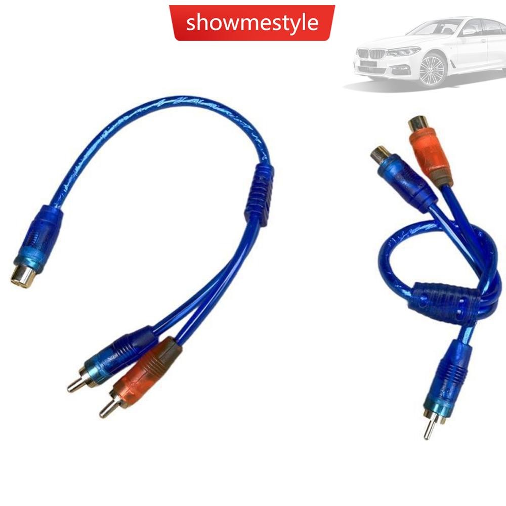 Sms 2 ชิ้น/เซ็ต RCA สายสัญญาณเสียง "Y" Splitter Adapter คอมพิวเตอร์ 1 ...