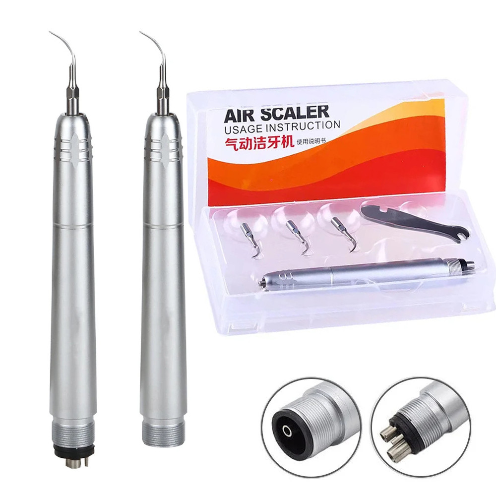 ทันตกรรม Ultrasonic Air Scaler 2 หลุม/4 หลุม Handpiece 3 เคล็ดลับ Air Scaling Polishin ...