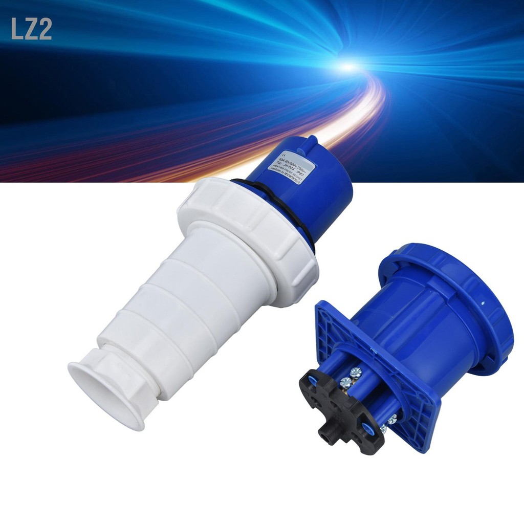LZ2 Industrial Connector Waterproof Cable Plug Aviation Socket 3 Phase ...