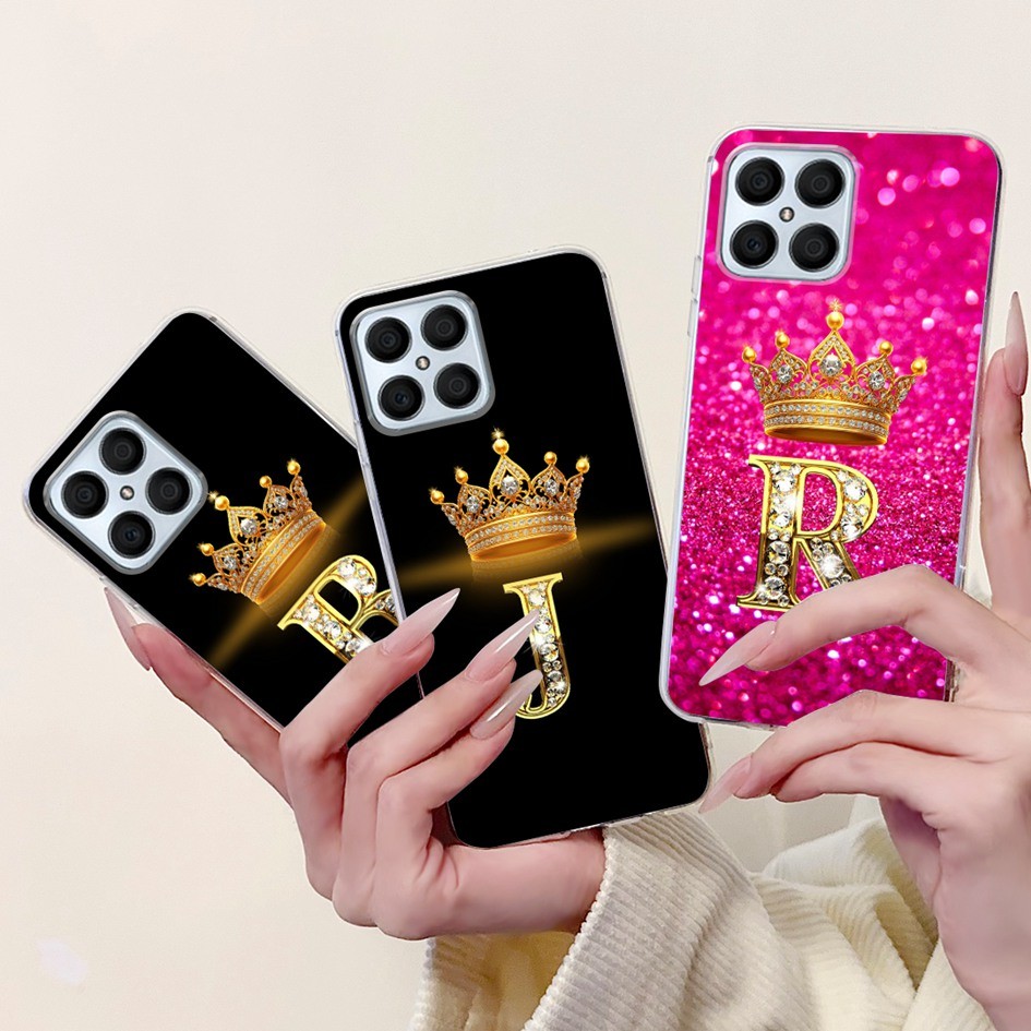 สําหรับ Honor X8 4G กรณี TFY-LX1 TFY-LX2 TFY-LX3 ฝาครอบหรูหรามงกุฎตัว ...