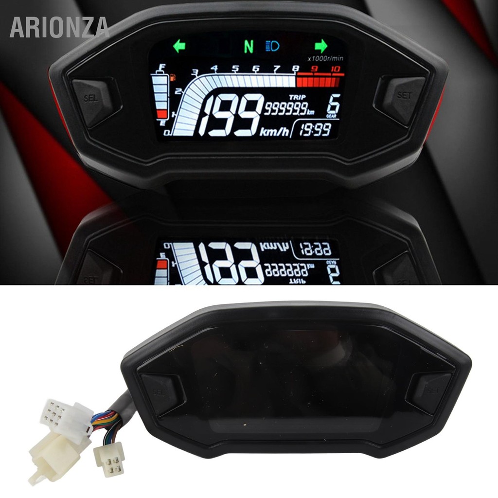 ARIONZA Motorcycle Instrument Panel LCD Digital Display Multifunctional ...