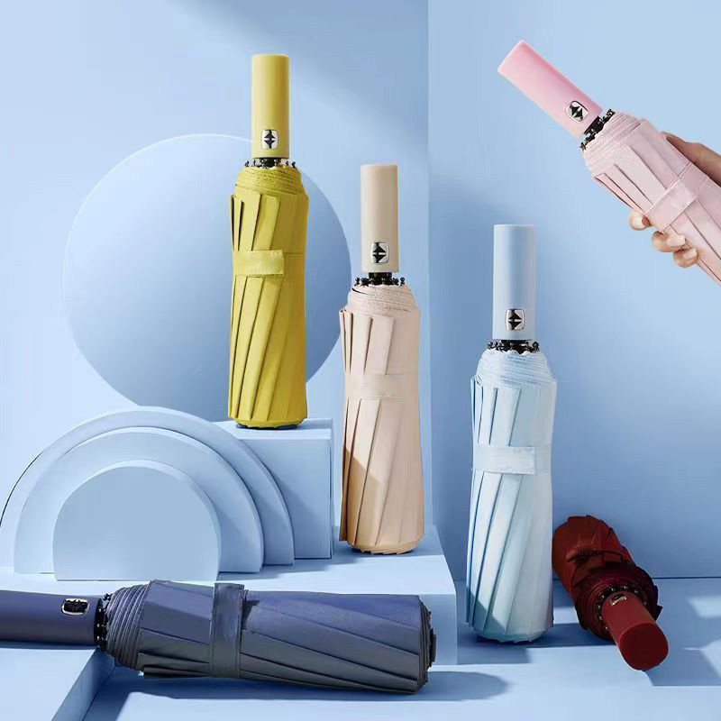 Automatic ร่ม 24 ริบ UPF50+ ขนาด 23 นิ้ว ร่มพับลม เส้นผ่าศูนย์กลาง 105 ซม 7 สี เลือก ร่มชนิดนี้ ...