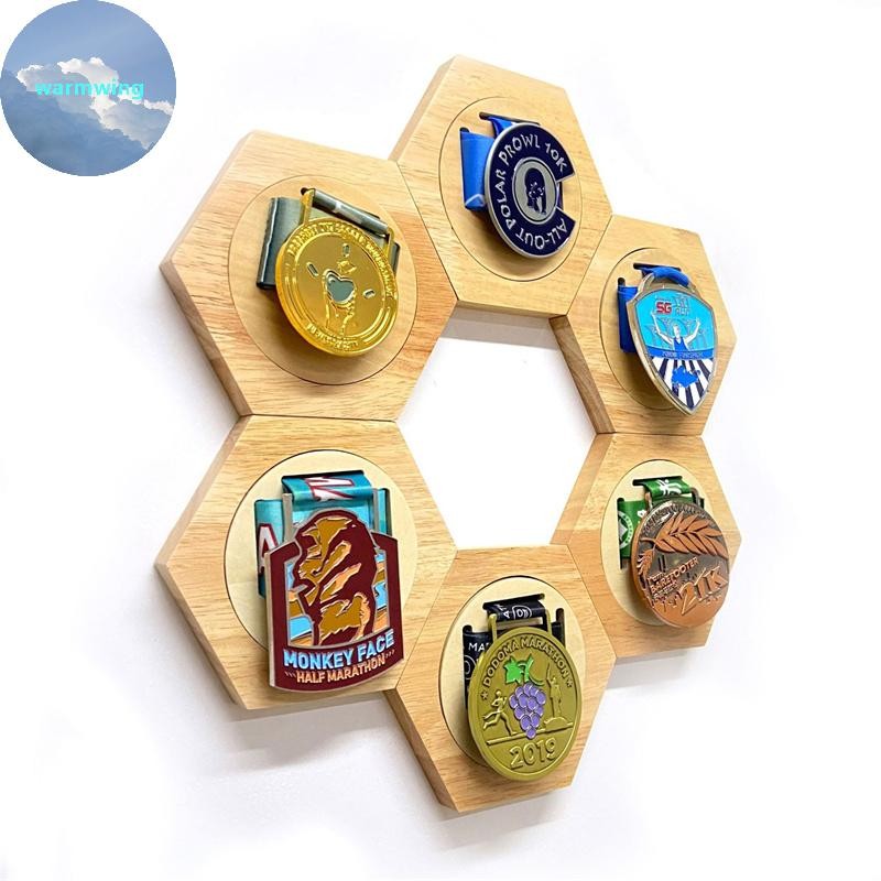 ชั้นวางแสดงเหรียญไม้ Warmwing ชั้นวางจอแสดงผลที่ระลึกหกเหลี่ยม Honeb TH | Shopee Thailand