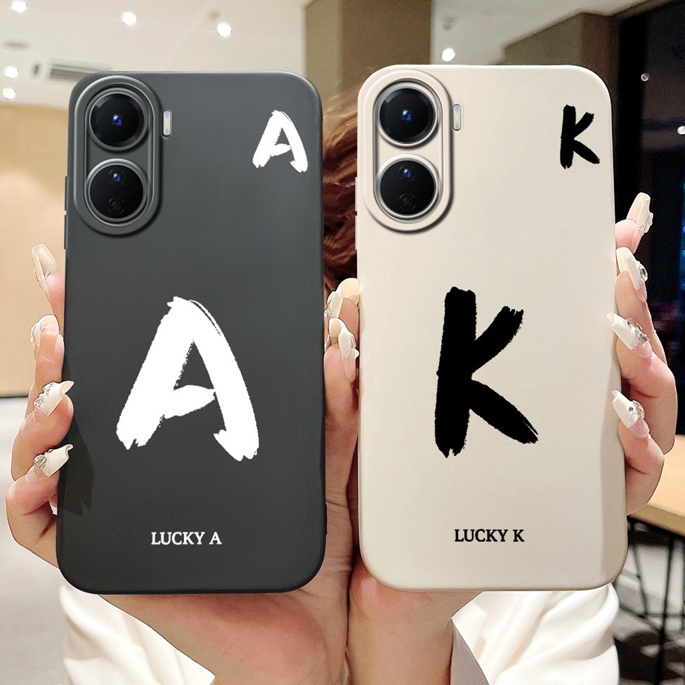 Vivo Y16 V2204 V2214 เคสโทรศัพท์ Vivo Y16 4G กรณีแฟชั่นตัวอักษร AZ รูป ...