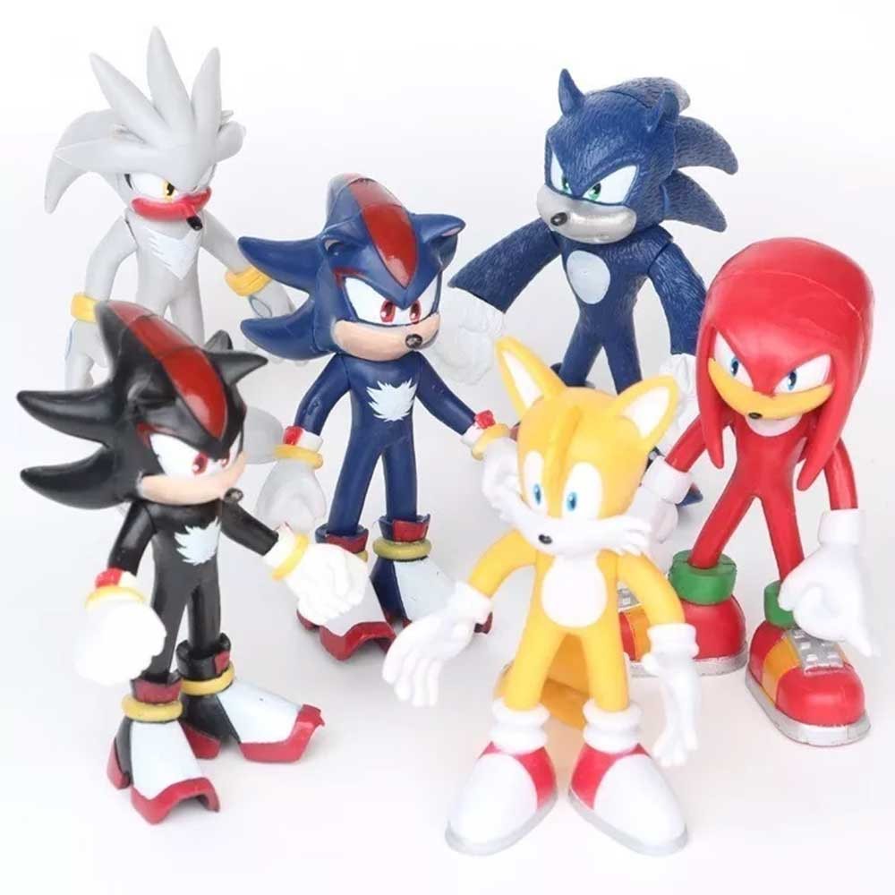 6pcs Sonic Handheld Toy PVC Action Doll with Super Sonic Mouse | Shopee ...