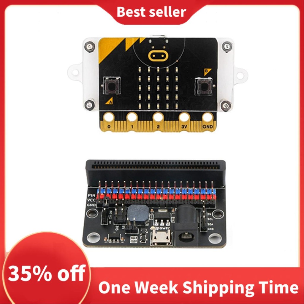 Bbc Microbit V2.0 เมนบอร์ดพลาสติก + โลหะบทนําการเขียนโปรแกรมกราฟิกใน Python โปรแกรมการเรียนรู้ ...