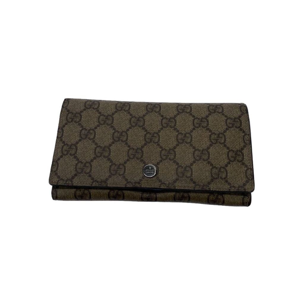 GUCCI กระเป๋าสตางค์ใบยาว GG Supreme PVC BEG บุรุษ 115048 ส่งตรงจาก ...