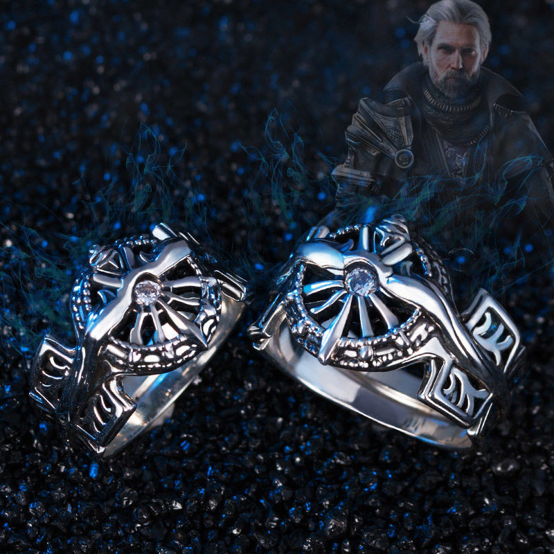 Final Fantasy 15 Shining Ring Lucis แหวนอะนิเมะมูลค่าสูงจี้เปิดแหวนปรับ ...