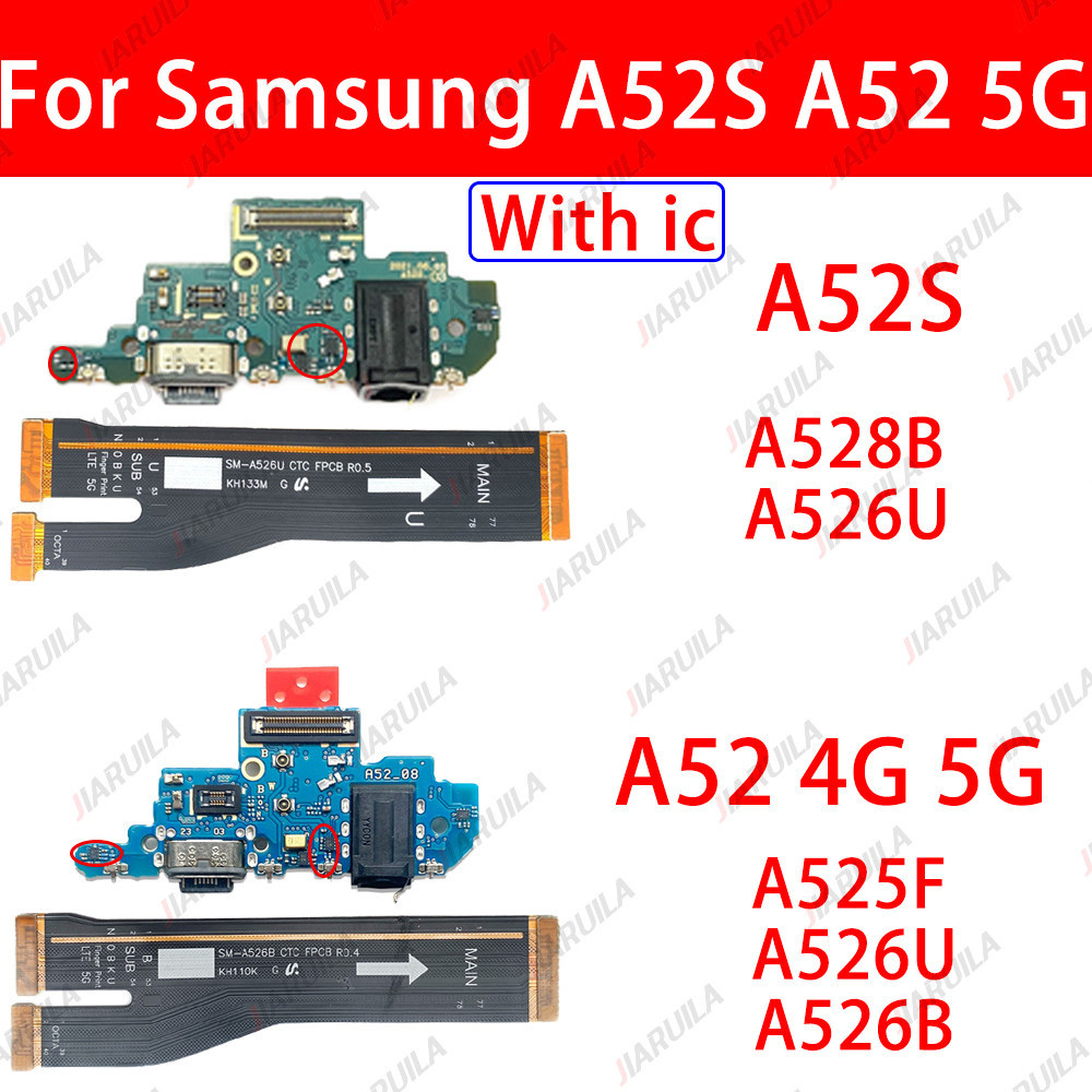 สําหรับ Samsung A52S A52 5G A526U A526B A528B A525F USB ชาร์จพอร์ตบอร์ด ...