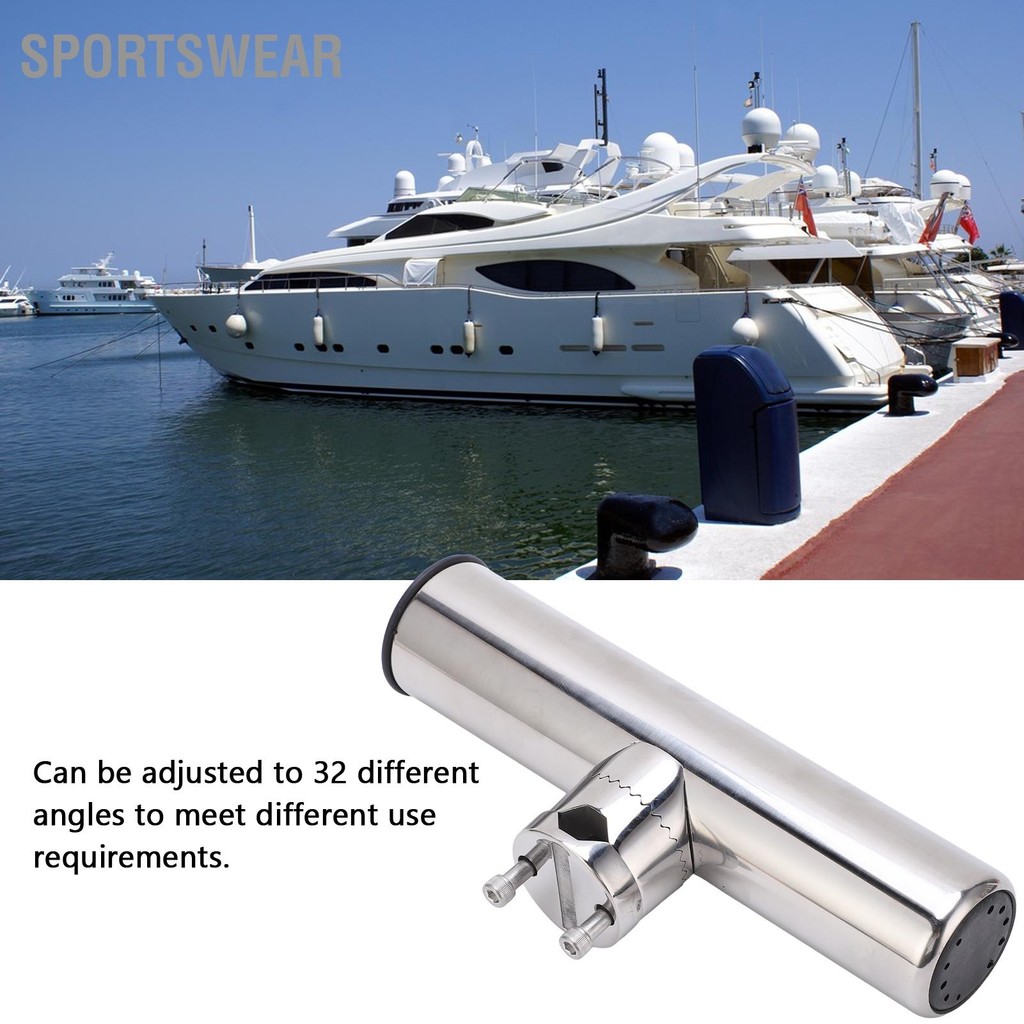 Sportswear Fishing Boat Rods Holder Rail Mount Yacht Pole Clamp 316 ...